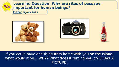 The Island Lesson 3- Rites of Passage | Teaching Resources