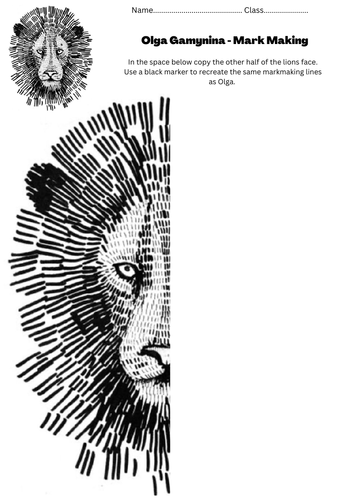 Olga Gamynina Mark Making lesson - Art Teacher Resources | Teaching ...