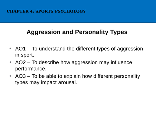 Aggression and Personality Types | Teaching Resources