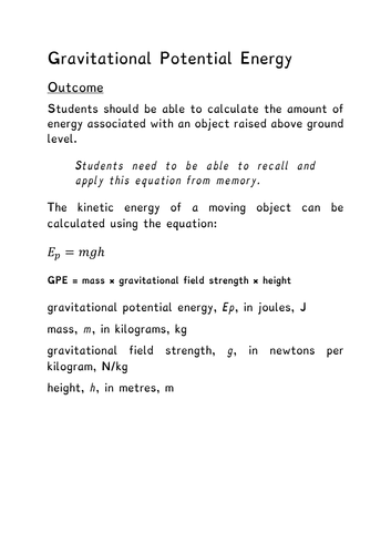 Rearranging Equations Physics Energy Formulae Teaching Resources