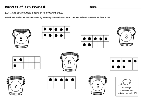 Buckets of Ten Frames! | Teaching Resources