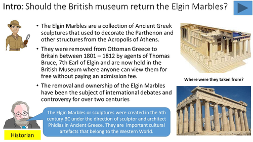 Card Sort: Should the Elgin Marbles be returned to Greece? | Teaching Resources