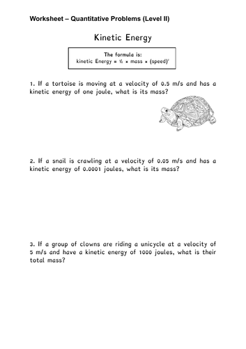 P1.03: Kinetic Energy | PowerPoint Lesson and Worksheets | Teaching ...
