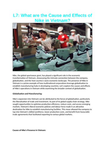 TNC Nike | Teaching Resources