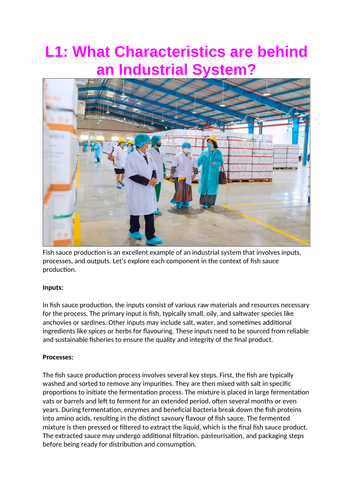 Industrial System | Teaching Resources