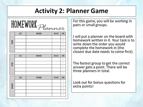 Year 6 Transition: Getting Organised for Secondary School (FULL LESSON ...
