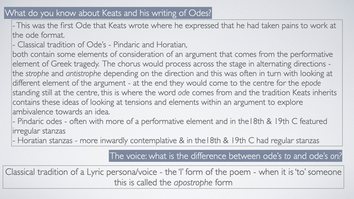 Keats Ode to Psyche | Teaching Resources Keats Ode to Psyche | Teaching Resources