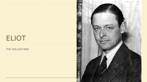Eliot The Hollow Men | Teaching Resources