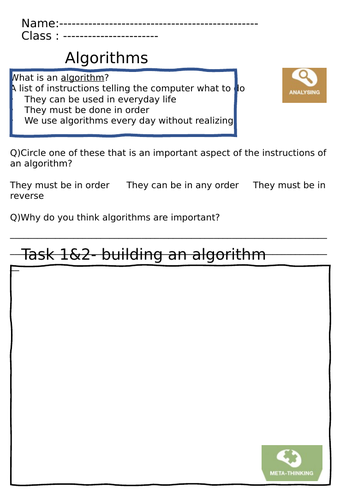 KS3 - INTRODUCTION TO ALGORITHMS | Teaching Resources KS3 - INTRODUCTION TO ALGORITHMS | Teaching Resources