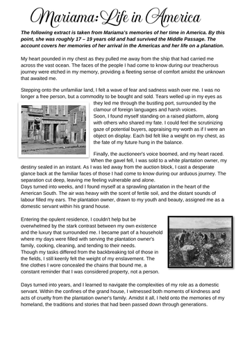 Lesson 3 of 6 - Slave auctions and life on the plantations | Teaching ...