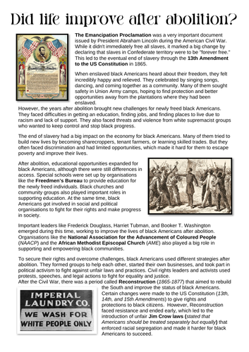 Lesson 5 of 6 - The abolition of the slave trade | Teaching Resources