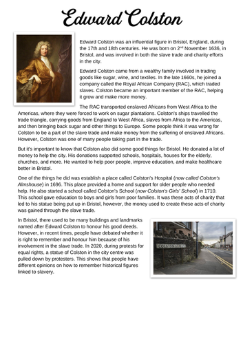 Lesson 6 of 6 - The Legacy of the slave trade | Teaching Resources