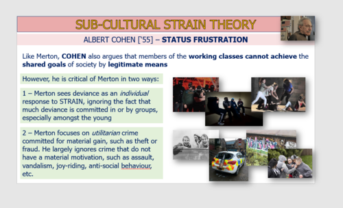 Sociology Paper 3 - Crime and Deviance - Subcultural Theories of Crime ...