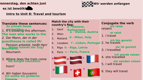 Introduction to GCSE Unit 8: Travel and tourism | Teaching Resources