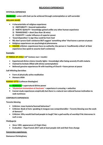 PHILOSOPHY OF RELIGION: A-level Revision Bundle | Teaching Resources