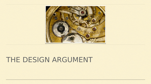 The Design Argument Philosophy of Religion Revision | Teaching Resources