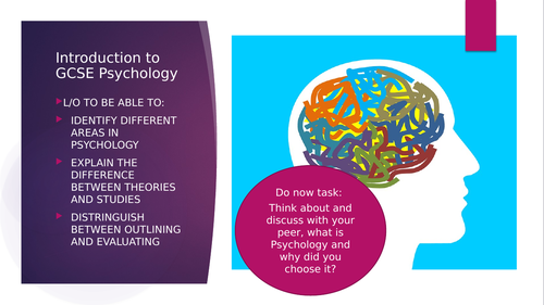 GCSE Psychology: Introduction Lesson | Teaching Resources