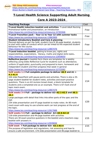 T-Level Health Induction activities | Teaching Resources
