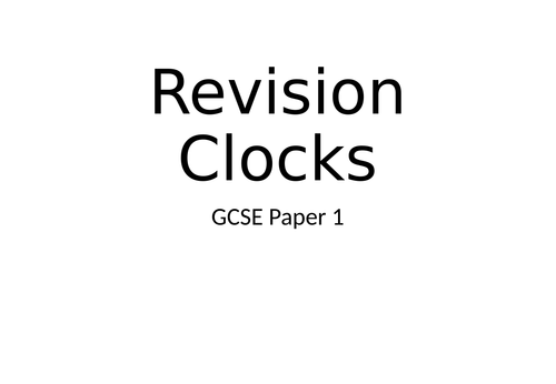 GCSE Psychology: Revision Clocks Paper 1 | Teaching Resources