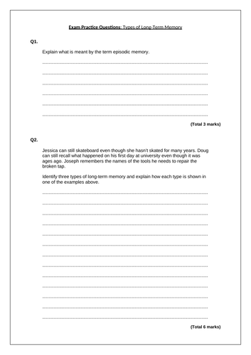 A-Level Psychology - TYPES OF LONG-TERM MEMORY [Memory Topic ...