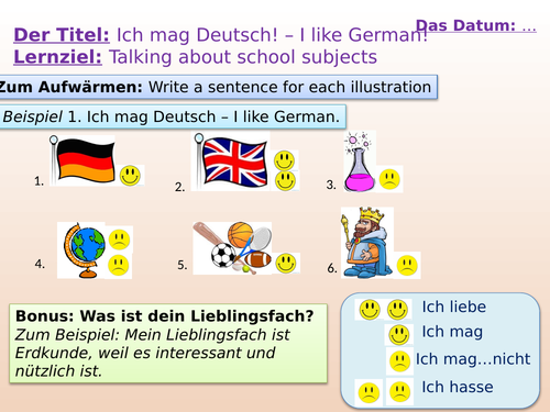 German - Stimmt! 1 Kapitel 4: Schule ist klasse! - Powerpoints ...