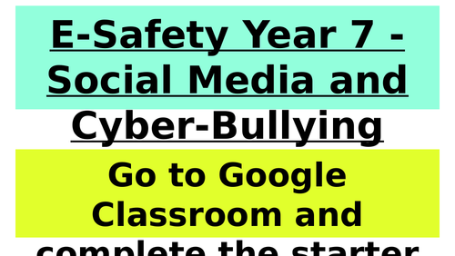E-Safety and Digital Literacy Unit of Work | Teaching Resources