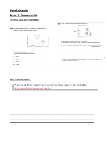 OCR A level Electrical Circuits *COMPLETE* Lesson series | Teaching ...