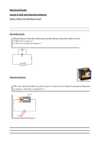OCR A level Electrical Circuits *COMPLETE* Lesson series | Teaching ...