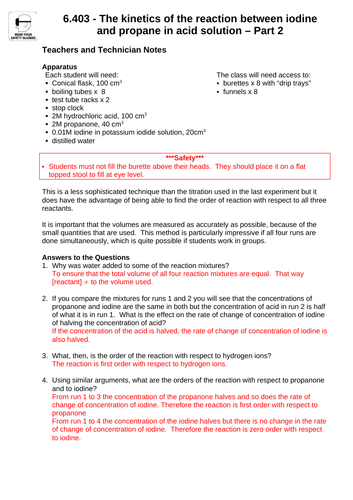 Introduction To Initial Rate Method For Determining Orders Of Reaction
