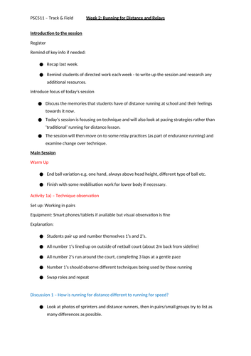 Athletics Lesson Plans | Teaching Resources
