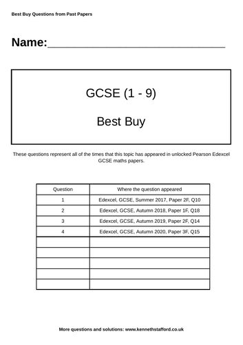 Best Buy or Best Value. GCSE Maths Past Paper Questions. | Teaching ...