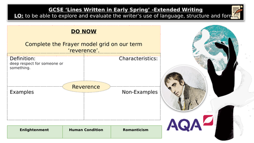 'Lines Written in Early Spring' - NEW AQA 'Worlds and Lives' | Teaching ...
