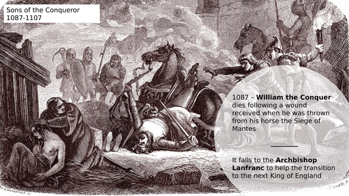 Anglo Saxon England and the Norman Conquest OCR - Sons of William I ...