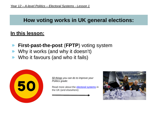 First-past-the-post (AS Politics) | Teaching Resources