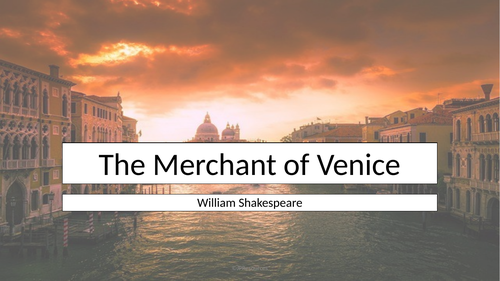The Merchant of Venice Act I | Teaching Resources