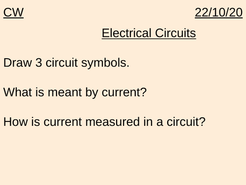 Electrical Circuits, Energy and Power | Teaching Resources