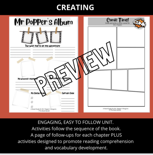 MR. POPPER'S PENGUINS by Richard Atwater NOVEL STUDY and Literacy Unit ...
