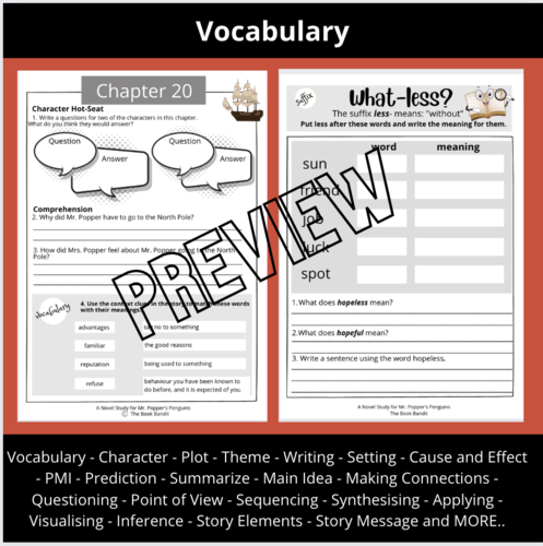 MR. POPPER'S PENGUINS by Richard Atwater NOVEL STUDY and Literacy Unit ...