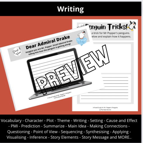 MR. POPPER'S PENGUINS by Richard Atwater NOVEL STUDY and Literacy Unit ...