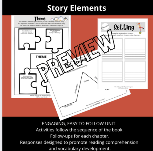 MR. POPPER'S PENGUINS by Richard Atwater NOVEL STUDY and Literacy Unit ...