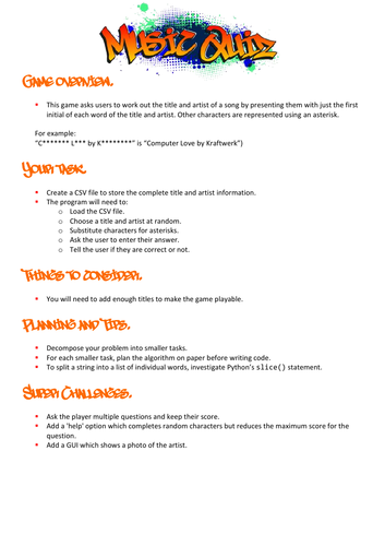 Super-Hard Python Challenges | Teaching Resources