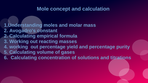Mole concept for Cambridge IGCSE and Cambridge O Level Students ...