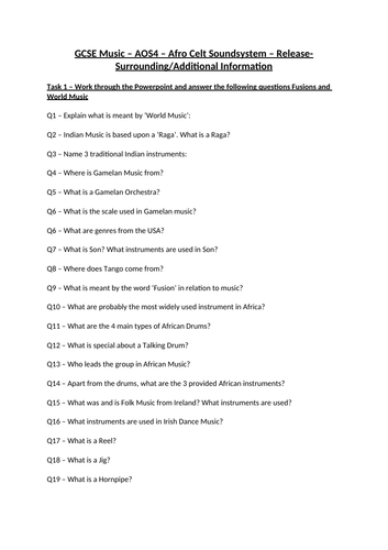 GCSE: 'RELEASE' : Edexcel/Pearson PACK | Teaching Resources