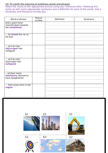 Reading Comprehension - The Iron Man (Week 2) | Teaching Resources