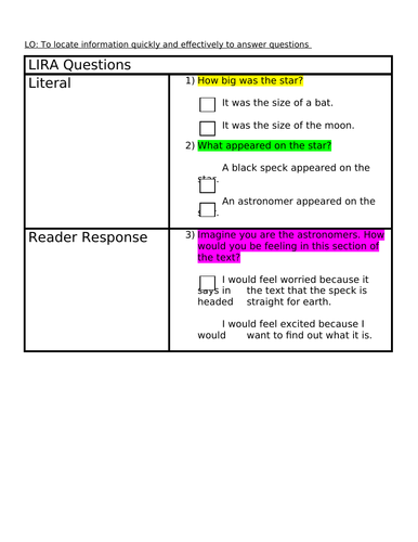 Reading Comprehension - The Iron Man (Week 3) | Teaching Resources