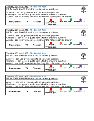 Reading Comprehension - The Land of Roar (Week 1) | Teaching Resources