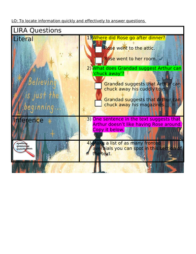 Reading Comprehension - The Land of Roar (Week 2) | Teaching Resources