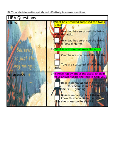 Reading Comprehension - The Land of Roar (Week 2) | Teaching Resources