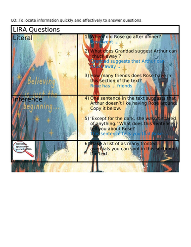 Reading Comprehension - The Land of Roar (Week 2) | Teaching Resources