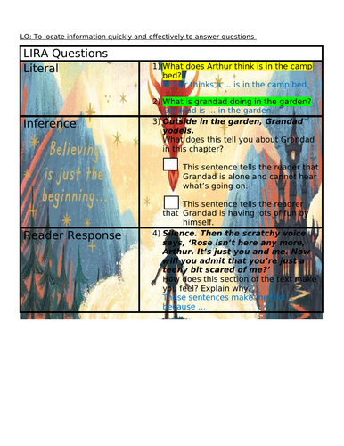 Reading Comprehension - The Land of Roar (Week 3) | Teaching Resources